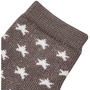 Touched by Nature Baby Organic Cotton Socks, Charcoal Stars, 0-6 Months