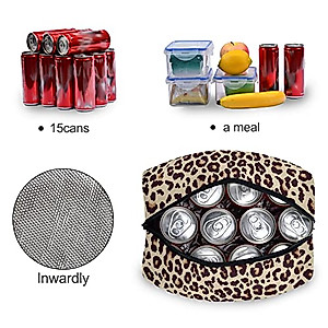 CBBYY Lunch Bag Women Leopard Print Reusable Insulated Lunch Tote Bag for Adult & Student Leakproof Cooler Lunch Bags for Work Office Travel School Picnic (Cheetah)
