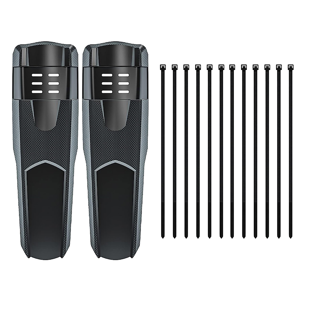 kingsea 2PCS Mountain Bike Mud Guard, Adjustable Carbon Fiber MTB Fenders -Universal Front or Rear MTB Fender Compatible with 20"/24"/26"/27.5"/29" Mountain Bike Mudguards - Hard Shell