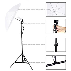 Kshioe Photo Lighting Kit, 2M x 3M/6.6ft x 9.8ft Background Support System and 900W 6400K Umbrellas Softbox Continuous Lighting Kit for Photo Studio Product,Portrait and Video Shoot Photography