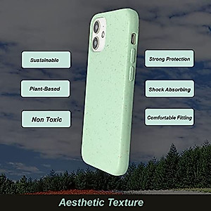 Gemi-Case - Case for iPhone 12 Mini - Plant Based Protector Cover Naturally Speckled (Mint Green)
