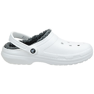 Crocs Classic Lined Clog White/Grey Men's 8, Women's 10 Medium