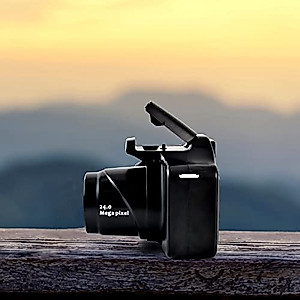 Digital Camera, Professional Vintage Cameras for Photography and Video, 2.4k Ultra HD Mini Digital Camera for Kids with 3" LCD 18X Digital Zoom, for Teens, Adult, Beginners (Black)