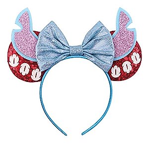 JIAHANG Mouse Ear Sequin Bow Headband, Cartoon Fly Wings Hair Band, Glittering Party Festival Decoration, Cosplay Costume Headwear for Girls Women (Elephant)