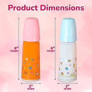 Mommy & Me Magic Bottles - 2 Baby Doll Bottles, Disappearing Milk and Juice Bottles Large Size Especially Bigger for Toddlers