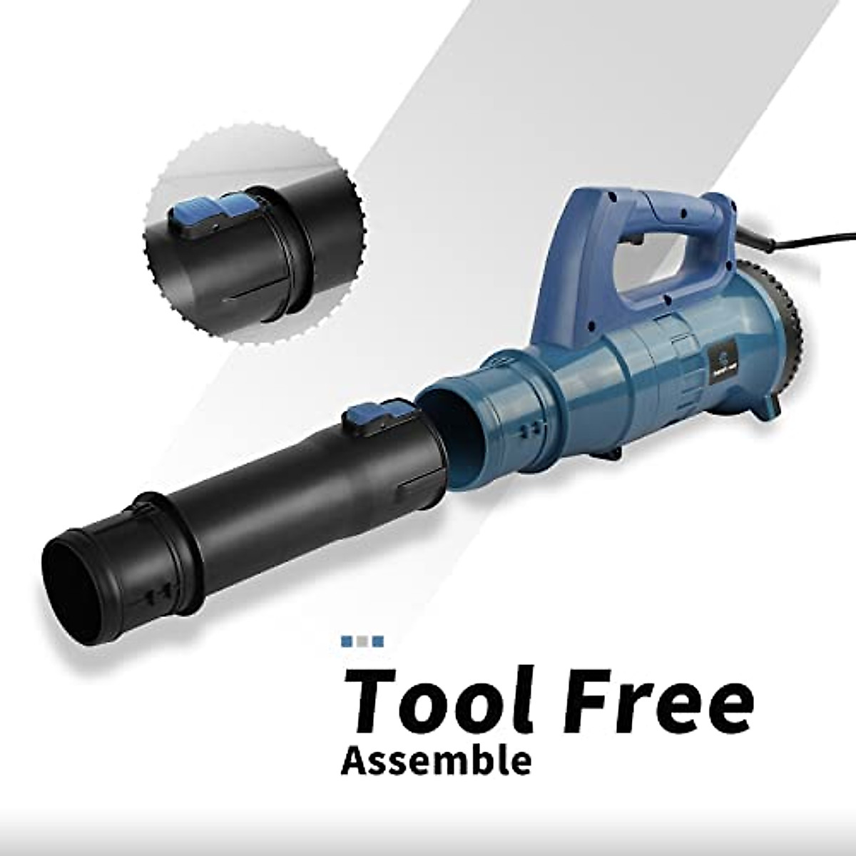 C P CHANTPOWER Leaf Blower, Lawn Blower Electric with 6+Max Variable Speeds, Quick Installation and 2-Section Tube Design,135MPH/600CFM