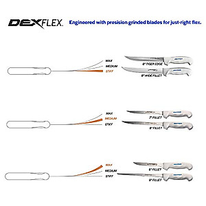Dexter Outdoors SOFGRIP Fillet Knives with Edge Guard, 6" Flexible fillet knife, with edge guard