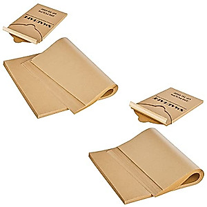 SMARTAKE 200 Pcs 12x16" Parchment Paper Baking Sheets Bundle with 200 Pcs 10 x 15" Parchment Paper Baking Sheets, for Baking Grilling Air Fryer Steaming Bread Cup Cake Cookie and More (Unbleached)
