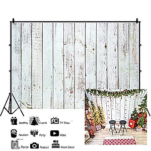 LFEEY 10x8ft Vintage White Wood Backdrops for Photography Rustic Retro Grunge Wooden Plank Portrait Wallpaper Newborn Baby Shower Wood Board Birthday Party Photoshoot Background Photo Studio Props