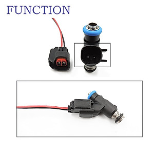 HiSport Fuel Injector Connector 8 PCS S824 Pigtail Connectors Wire Replace 15306318 Compatible with GM Ford Dodge LS2 LS3