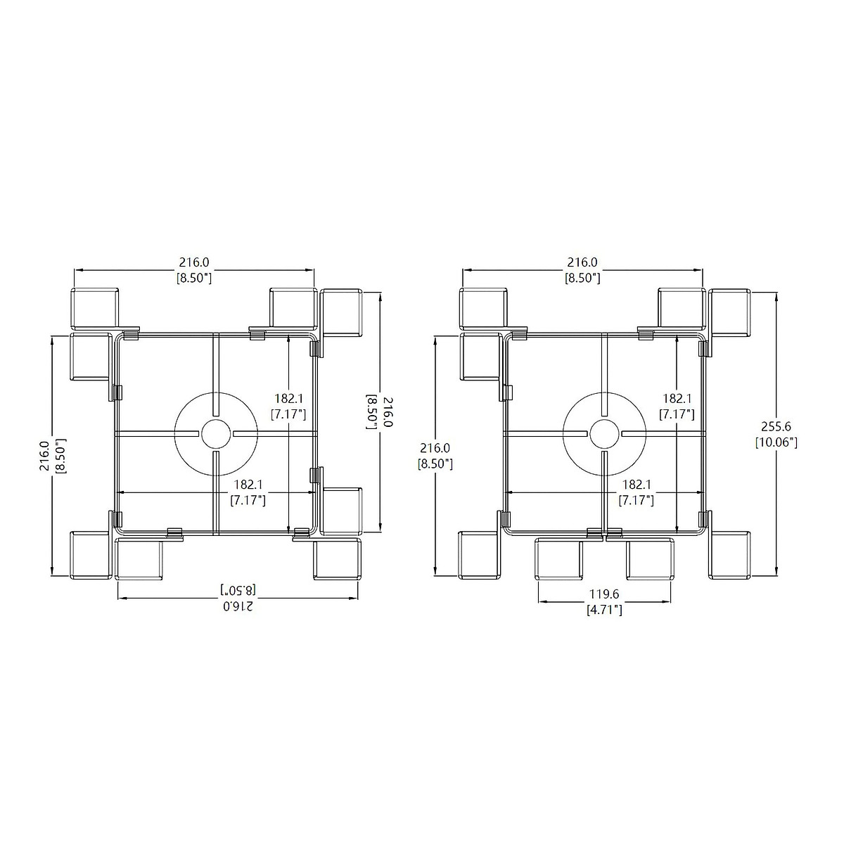 32 Adjustable Pockets Display Rack 5x7 7x5 up to 8.5" Wide X 8" Tall Cards, 1.27" deep Pockets, Double Tier Greeting Post Card Christmas Holiday Spinning Rack Stand White 10095-WHITE-NF