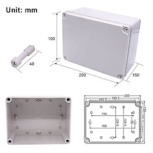 Twidec/ MV100-B10 Digital Display PID Temperature Controllers and Waterproof Dustproof IP67 Junction Box ABS Plastic Electrical Project Box