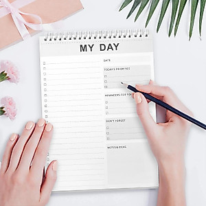 To Do List Notebook for work, 52 Sheets Tear-Off Planning Note Pad 7.5"×10.2", Office Planner, Daily Checklist Notebook, Desk Organization, Office Productivity (Grey)