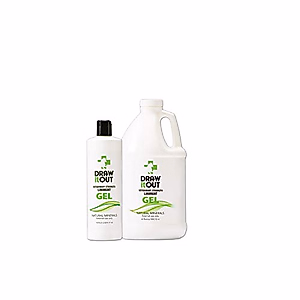 Draw It Out Liniment Gel - Veterinary Strength - Odorless and Colorless - Pain Relief Topical Analgesic Horse Cream for Joint and Muscle Pain - Natural Mineral - 64 oz
