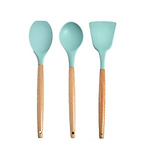 Classic Green Silicone Kitchen Utensils Set Heat Resistant Nonstick Baking Cooking Tools 2/3/4/5/6/7/8/9 PCS Kitchenware Accessories