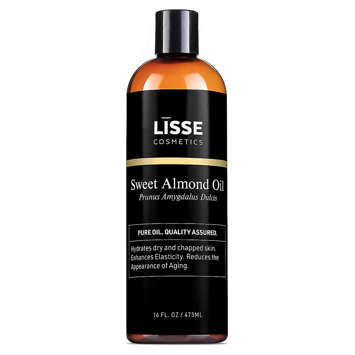 Lisse Cosmetic Grade - 100% Pure Sweet Almond Oil – Batch Tested and Third Party Verified – Unscented and Zero Additives
