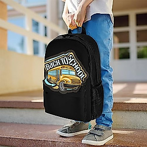School Bus Back to School Laptop Backpack for Men Women Shoulder Bag Business Work Bag Travel Casual Daypacks