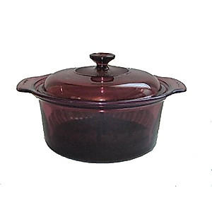 Corning Vision Visionware Cranberry Teflon 3.5 Liter Glass Dutch Oven/ Stock Pot