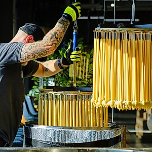 Bluecorn 100% Pure Beeswax Taper Candles | Natural Beeswax Candles, Ivory White Unscented Tapered Candles | 8 Inch Candles, Pair - Two Candlesticks | Soy, Paraffin, & Fragrance Free