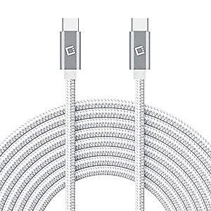 Dual USB-C/PD 60W Fast Charging Cord Compatible with Realme Blade V20 Plus 5Gbps Data Transfer for Power Delivery Hi Capacity Charging (Black)
