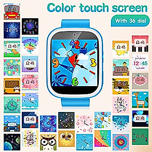 Kids Smart Watch,Birthday Gift for Girl Boy,Dual Camera Large Storage for MP3 Music Video Fun Games,HD Touchscreen Learning Educational Sports Digital Wristwatch wepfum Toddler Toy for kid Age 3-12 yr