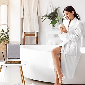 BCOZLUX Hand Towel Holder, Countertop Hand Towel Stand for Bathroom and Kitchen, Counter Towel Racks (Rustic Brown-Square Base-L Shape-Long)