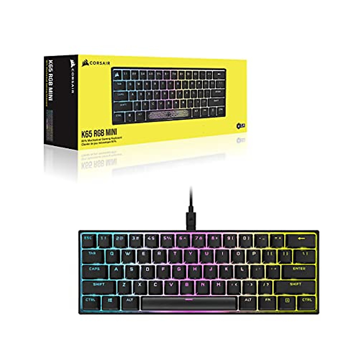 Corsair K65 RGB Mini Gaming Keyboard - Compact & Customizable