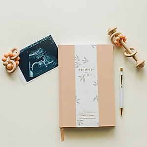 Promptly Journals, A Complete Childhood History: From Pregnancy to 18 Years Old (Country Peach, Orange, Leatherette) | Baby Book and Pregnancy Journal | Baby Memory Book