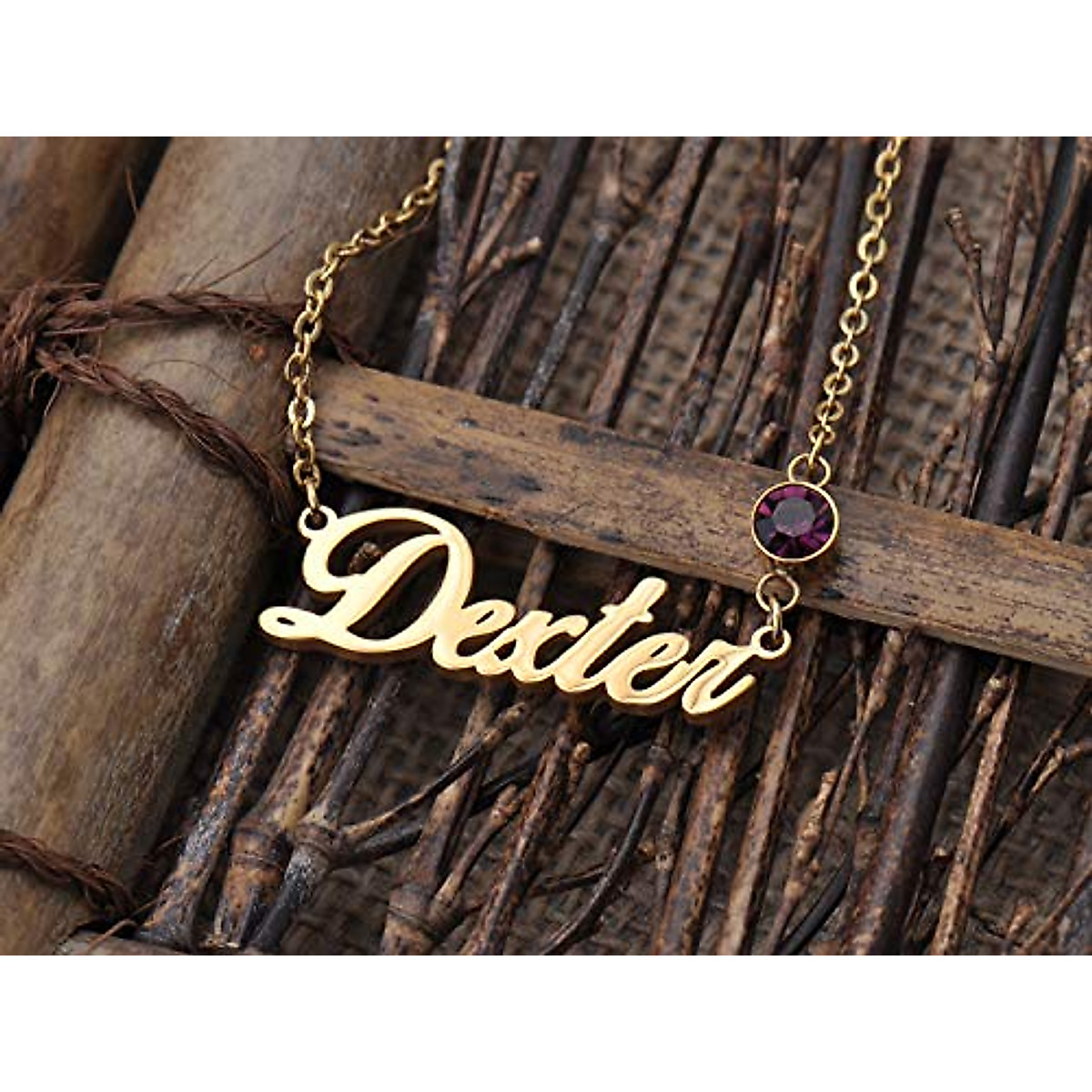 GR35Z9 Personalized Birthstone Name Necklace for Women Cobi