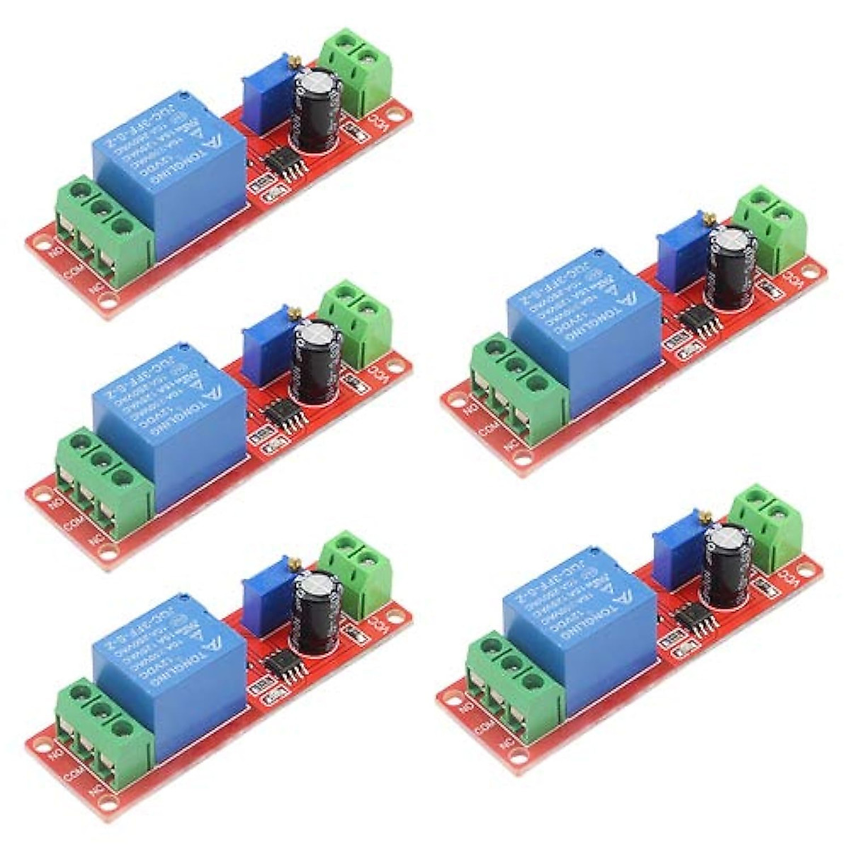 XINGYHENG 5Pcs 12V NE555 0-10 Seconds Delay Timer Switch Module Constant Current Regulator Timer Delay Converter for Automotive Control System Electrical Equipment