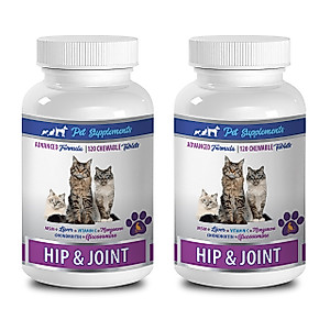 Hip and Joint Support for Cats - Hip and Joint - for Cats - Health and Care - CHEWABLE - cat Liver Supplement - 2 Bottle (240 Chews)