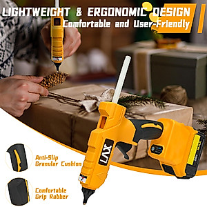 Hot Glue Gun for Dewalt 20V Battery, 100W Cordless Glue Gun Set with 20pcs Glue Sticks, Fast Heating Mini Glue Guns for Crafting DIY Craft Projects, Home Quick Repairs (Without Battery)