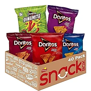 Doritos Flavored Tortilla Chips, Variety Pack, (Pack of 40)