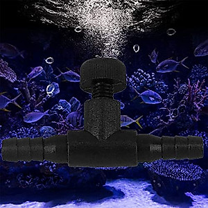 DFsucces Aquarium Control Valves,10 Pack T Shaped Control Valve,Single Way Plastic Air Flow Control Regulator,for Fish Tank Pump 4mm ID Tubing