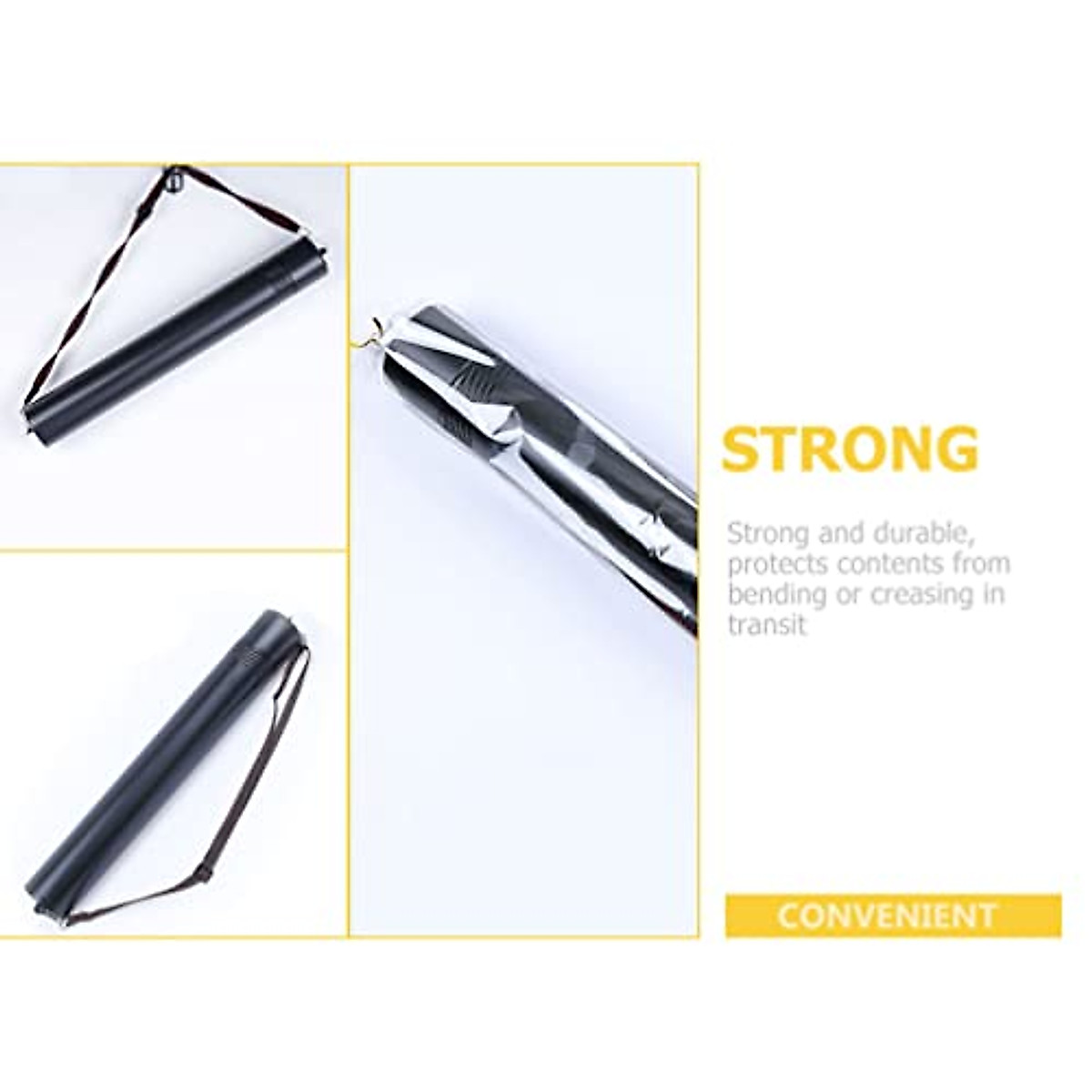 Artwork Tube Extendable Poster Tubes Telescoping Drawing Storage Tube Document Tube Art Roll Blueprint Bag Poster Draft Scroll Holder with Strap for Travel Posters Drawings Maps Drawing Tube