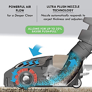 Kenmore Elite 81714 Pet Friendly Ultra Plush Lightweight Bagged Canister Vacuum with Pet PowerMate, HEPA, Extended Telescoping Wand, Retractable Cord, and 3 Cleaning Tools-Champagne