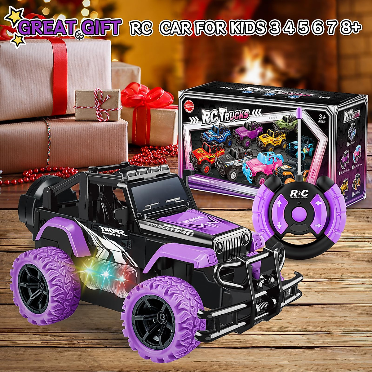 Remote Control Car for Toddlers Boys Girls 4-7 6-8 | Transformation Car Robot - 1:18 Scale Drifting RC Cars Transforming Robot Cars Toys with One Button Deformation - Girls Race