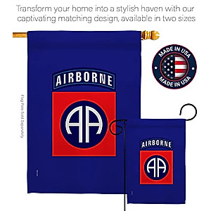US MILITARY U.S. Army 82nd Airborne Division Flag Armed Forces Double-Sided Lawn Decoration Gift House Garden Yard Banner United State American Military Veteran, 12" x 18.5 Made in USA