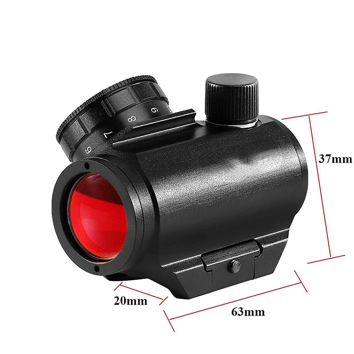 Red Dot 1x20mmSight Rifle Scope Collimator Dot with 11mm/20mm Rail Mount