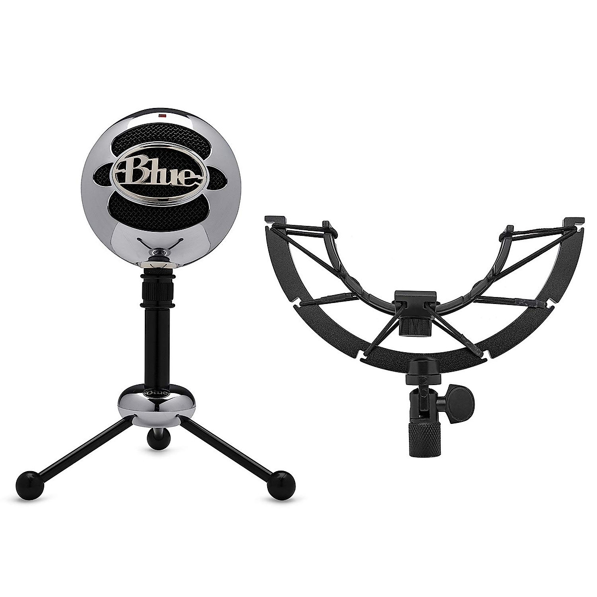 Blue Microphones Snowball USB Microphone (Brushed Aluminum) Bundle with Shock Mount (2 Items)
