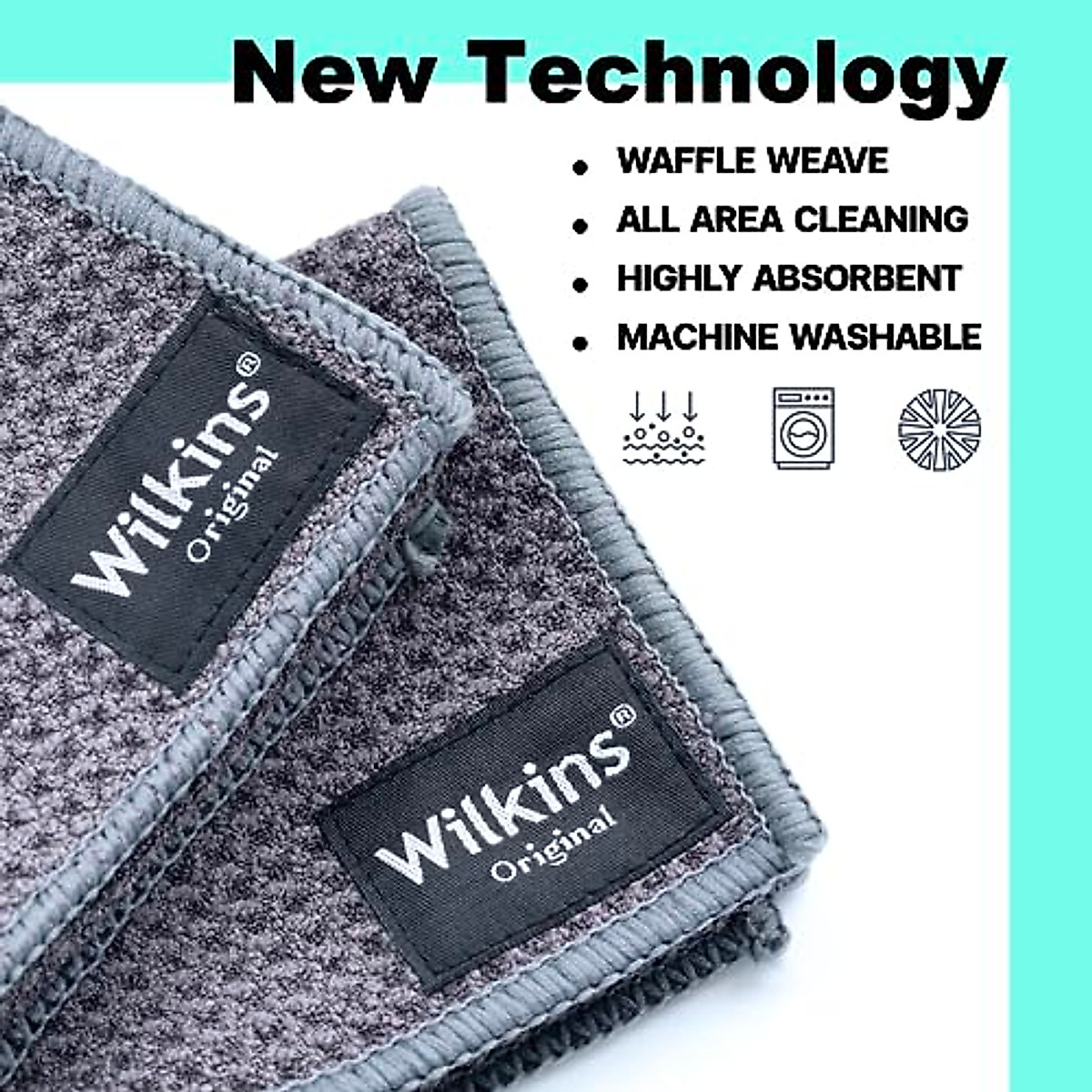 Wilkins 3D Microfiber Cleaning Towels - Waffle Weave Microfiber Towel for Cleaning Shoe, Bag, Glasses, Car and Electronic Device, Size 12x12 inh.