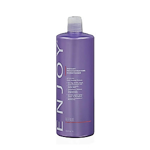 Enjoy Hair Care Instant Reconstructing Conditioner For Damaged Hair, Conditioner Curly Hair, Sulfate Free Hair Conditioner, Deep Conditioner - 33 Fl Oz