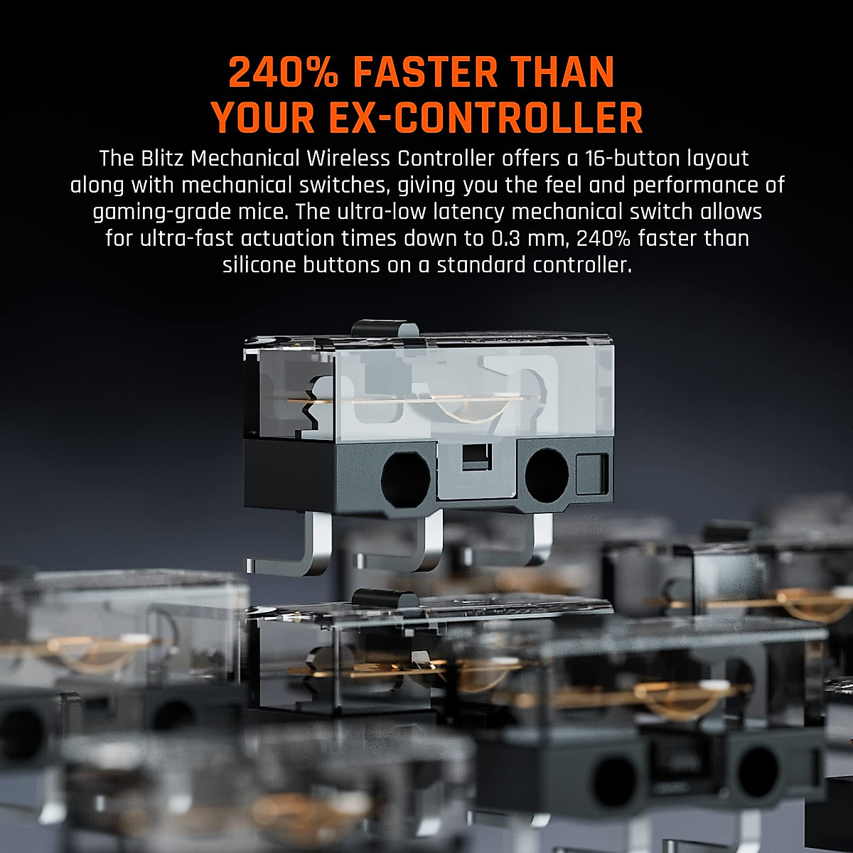 PC Gaming Controller, Wireless Controller with Custom Button, 6-Axis Gyro, Dual Shock, Macro, Turbo, Bluetooth Game Controller for Windows 10/Android/iOS/PC