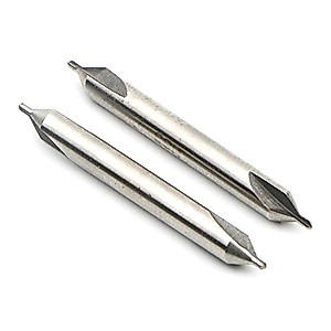 Center Drill Bits, HSS Combined Center Drills Countersinks 60 Degree Angle Bit Set Tool 1.0mm * 4mm, Pack of 10