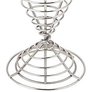 G.E.T. 4-88068 Stainless Steel Stainless Steel Spiral Cone French Fry Holder Stainless Steel Specialty Servingware Collection