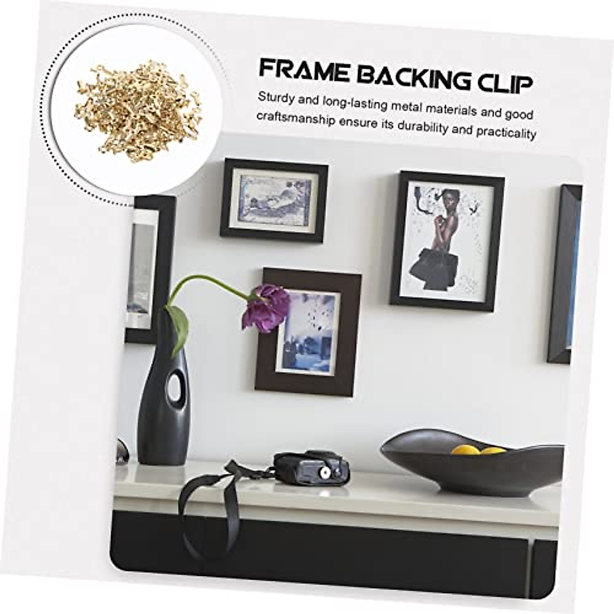 160pcs Photo Frame Turnbuckle Sawtooth Hangers Picture Clips Floater Frames Arts and Crafts Kit Picture Frame Hardware Backing Clips Metal Photo Frame Buckle to Rotate Repair