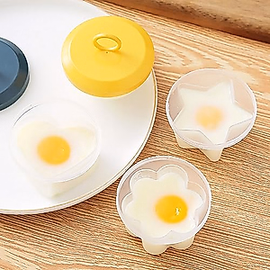 4 Pack Egg Poacher with Brush Egg Cooker Hard Boiled Eggs without Shell Egg Poaching Cups Egg Boiler Egg Maker For Breakfast Sandwiches