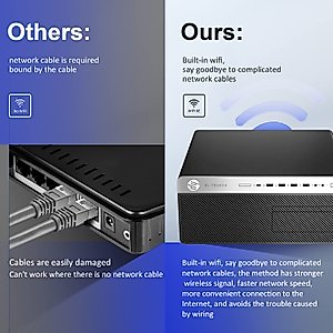 HP Tower Computer EliteDesk 800 G3 Tower Desktop PC i5-6500 Up to 3.60GHz 16GB DDR4 RAM 512GB NVMe SSD M.2 HDMI WiFi BT DVD Windows 10 Pro Wireless Keyboard & Mouse + TJJ Mouse Pad (Renewed)