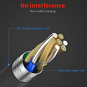 MEROM Hair Clipper Charger Cord Compatible with SURKER Mens Hair Grooming Trimmer K7S K7S-Silver K7S-Gold K9S SK-1616 Replacement Power Cable