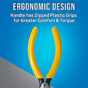 Jonard Tools JIC-891 Connector Crimping Plier with Side Cutter, 5-13/16" Length,Yellow